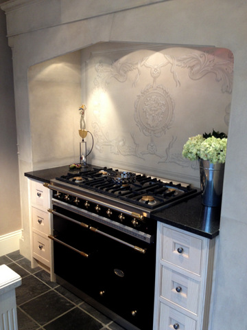 Ex Display Handmade Limed Ash Kitchen with Corian Worktops and Range Cooker