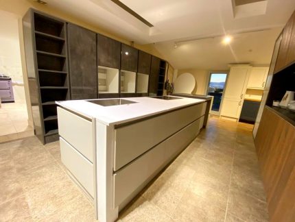 Ex Display Wren Kitchen With Island, Worktops and Induction Hob - The ...