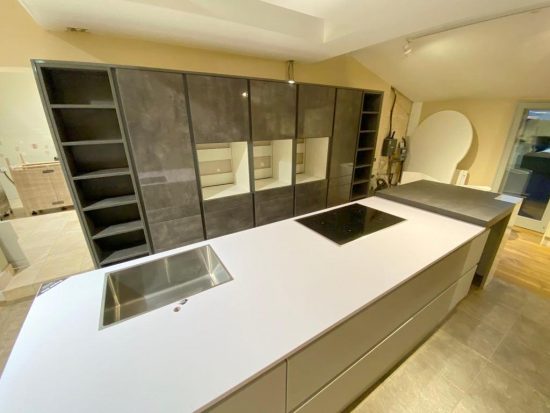 Ex Display Wren Kitchen With Island, Worktops and Induction Hob - The ...