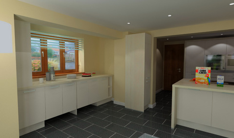 Brand New Alno Wellmann Magnolia White Kitchen with Worktops