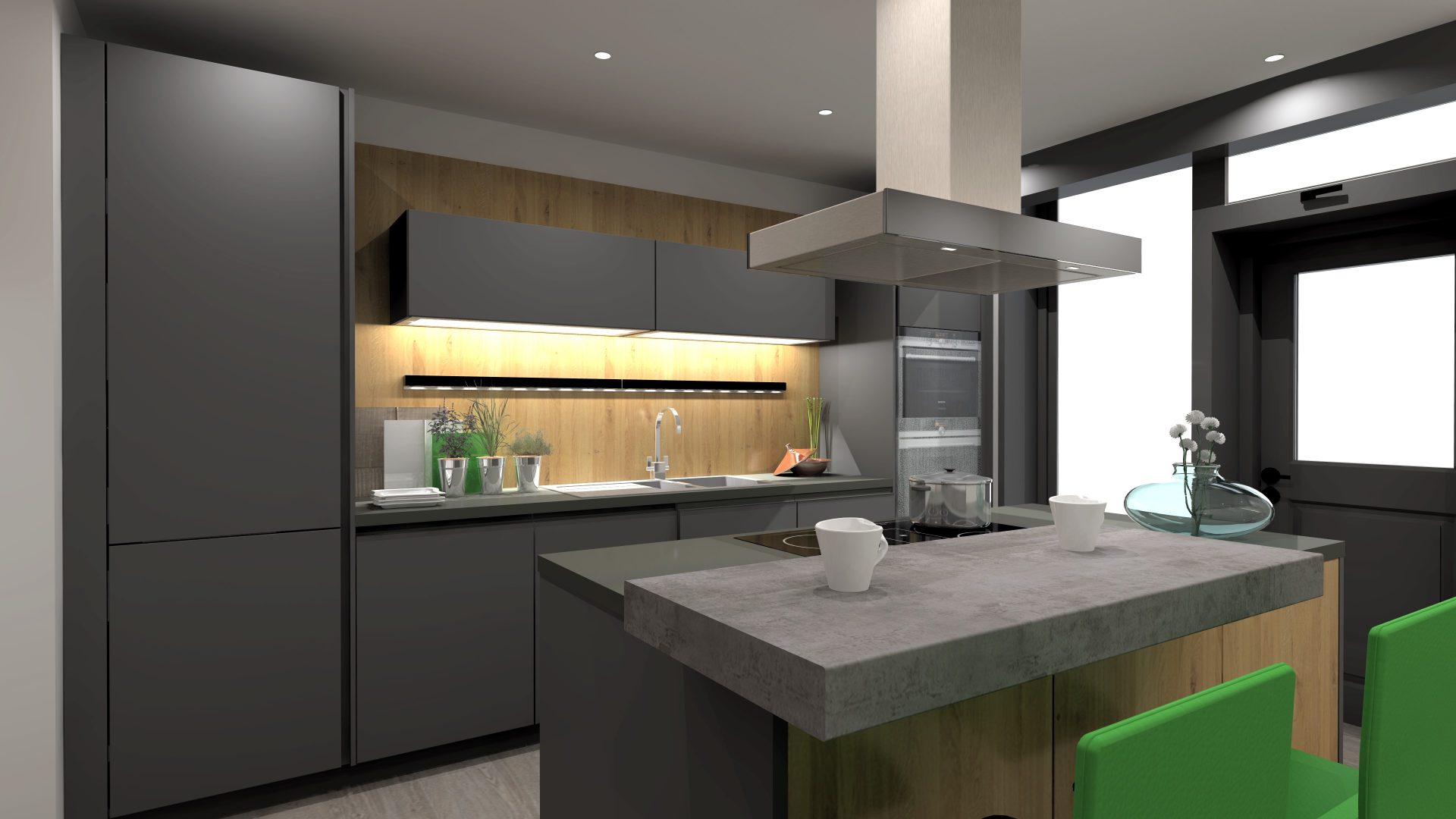 Graphite Grey Hacker Kitchen with Worktops | The Used Kitchen Company