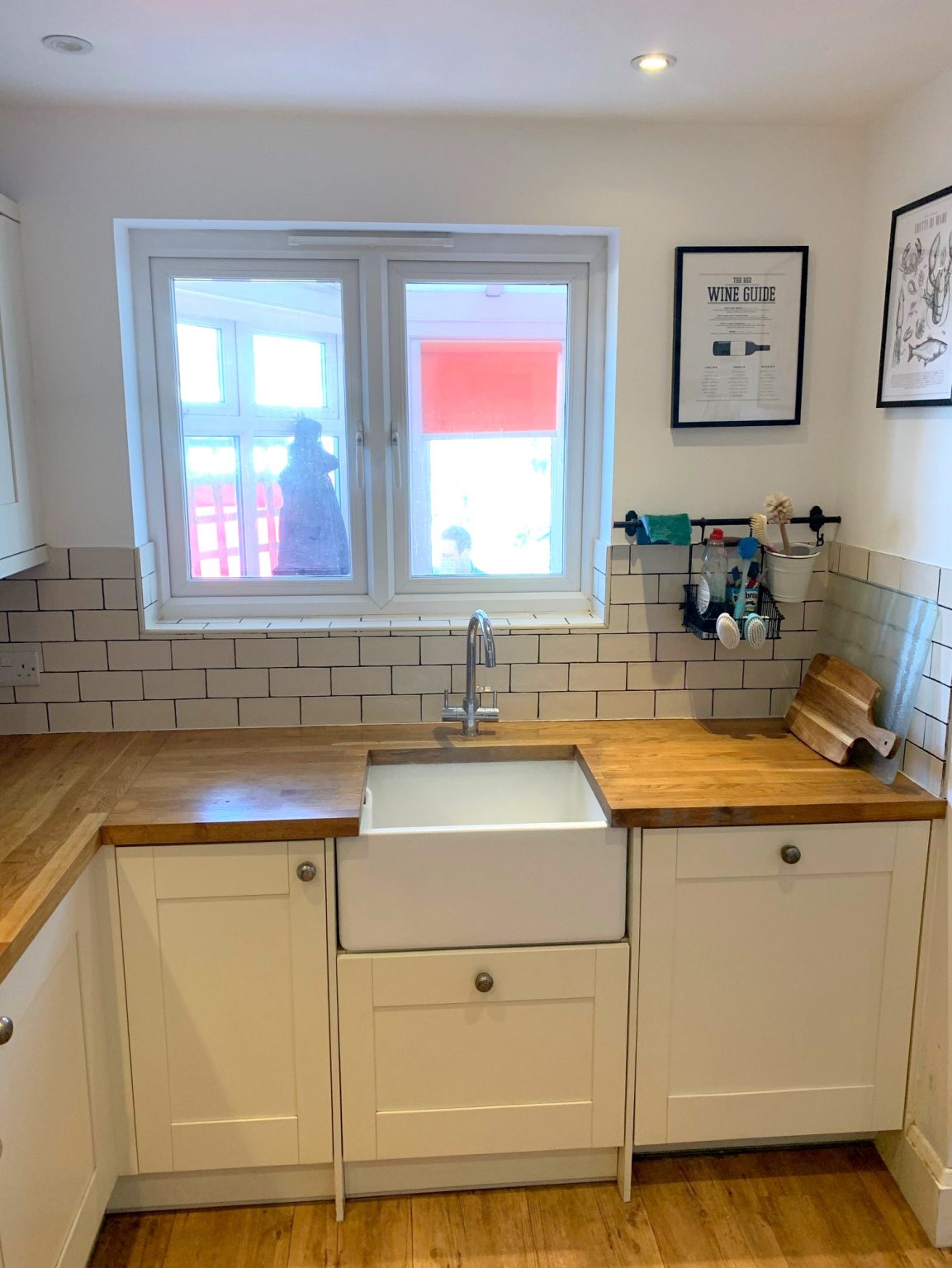 Magnet Tatton Kitchen with Oak Worktops and Rangemaster Cooker - Used ...