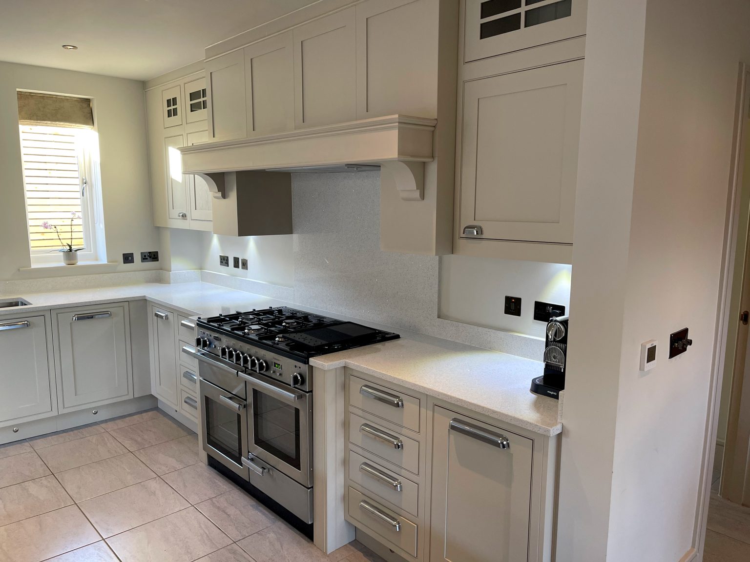 Omega Sheraton Painted Kitchen with Island, Worktops and Appliances ...