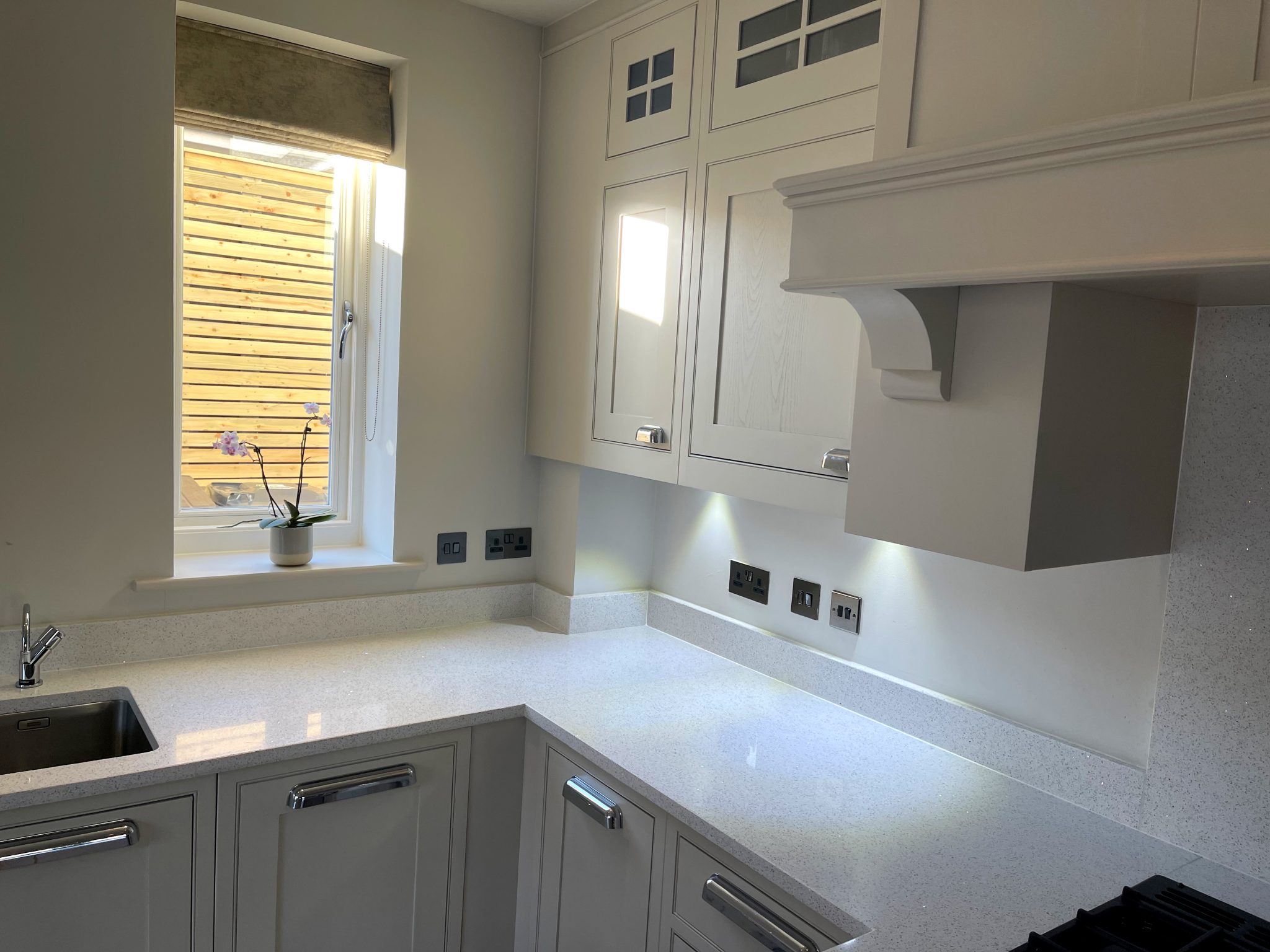 Omega Sheraton Painted Kitchen with Island, Worktops and Appliances ...