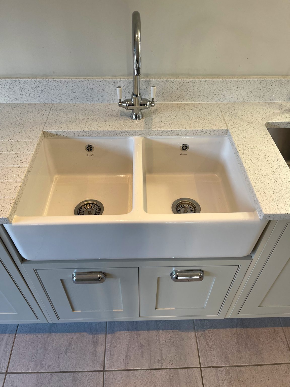 Omega Sheraton Painted Kitchen with Island, Worktops and Appliances ...