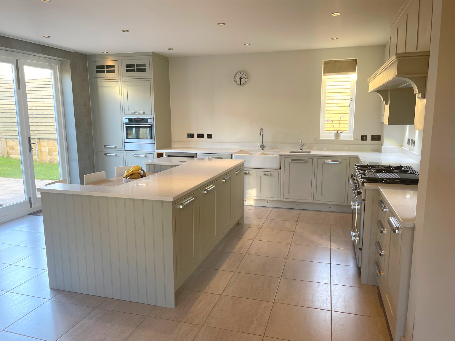 Omega Sheraton Painted Kitchen with Island, Worktops and Appliances ...