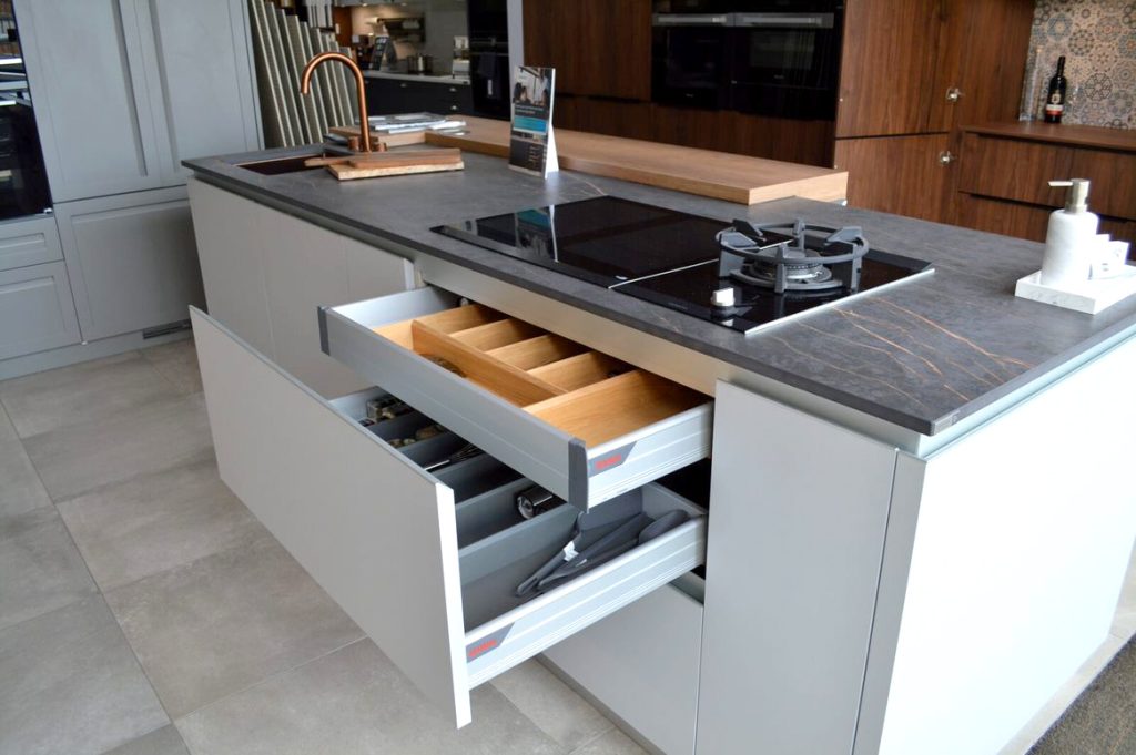 Ex Display Scavolini Island With Dekton Worktop - The Used Kitchen Company