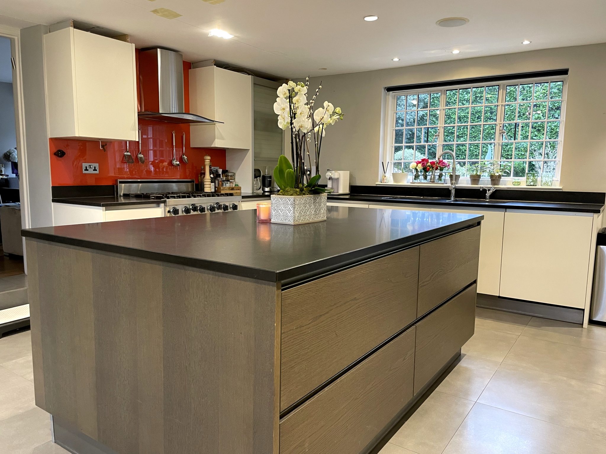 Large Hacker Kitchen with Island, Worktops, Appliances and Viking Range ...