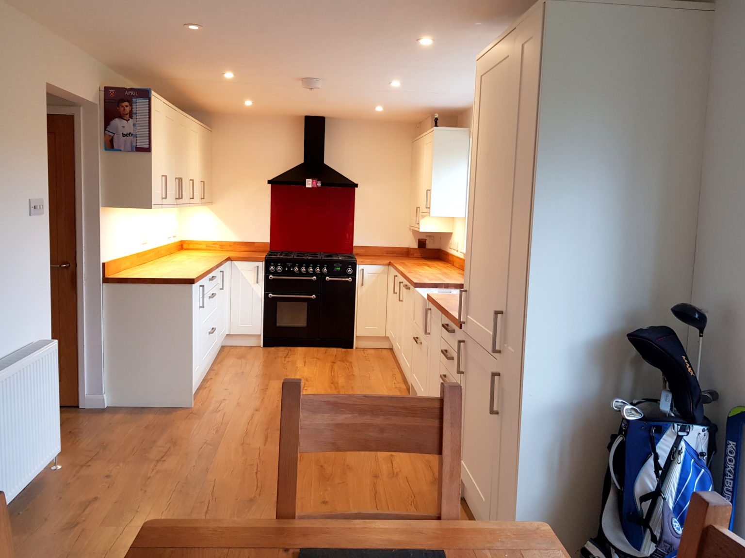 Benchmarx Kitchen with Worktops and Rangemaster Cooker - Used - The ...