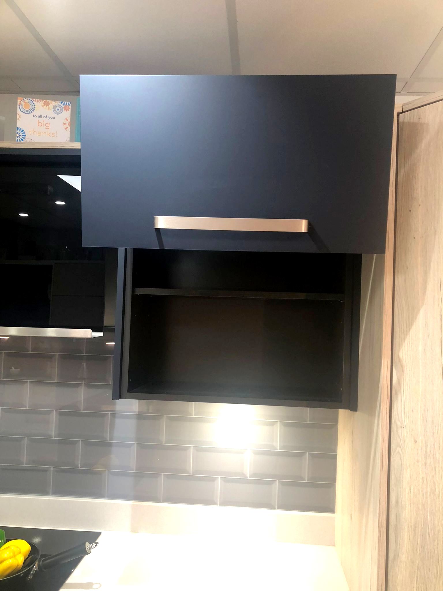 Ex Display Manston Matt Indigo & Halifax Oak Kitchen ** MUST GO ...