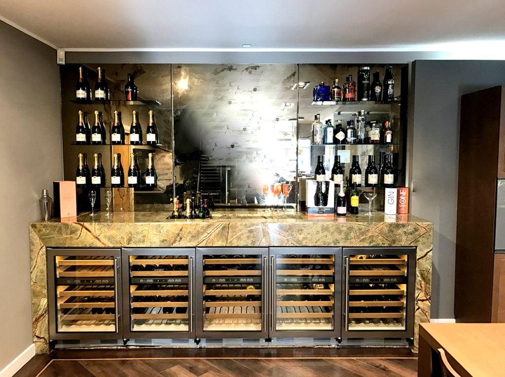 Ex Display Bar Area with Sub Zero Wine Coolers - The Used Kitchen Company