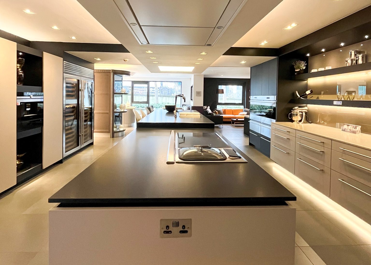 Ex Display Poggenpohl Kitchen with Island, Worktops and Breakfast Bar ...