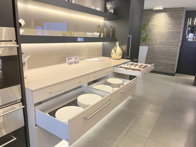 Ex Display Poggenpohl Kitchen with Island, Worktops and Breakfast Bar ...