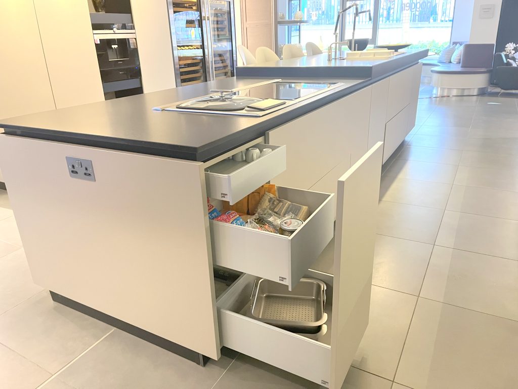Ex Display Poggenpohl Kitchen with Island, Worktops and Breakfast Bar ...