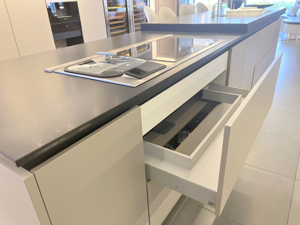 Ex Display Poggenpohl Kitchen with Island, Worktops and Breakfast Bar ...
