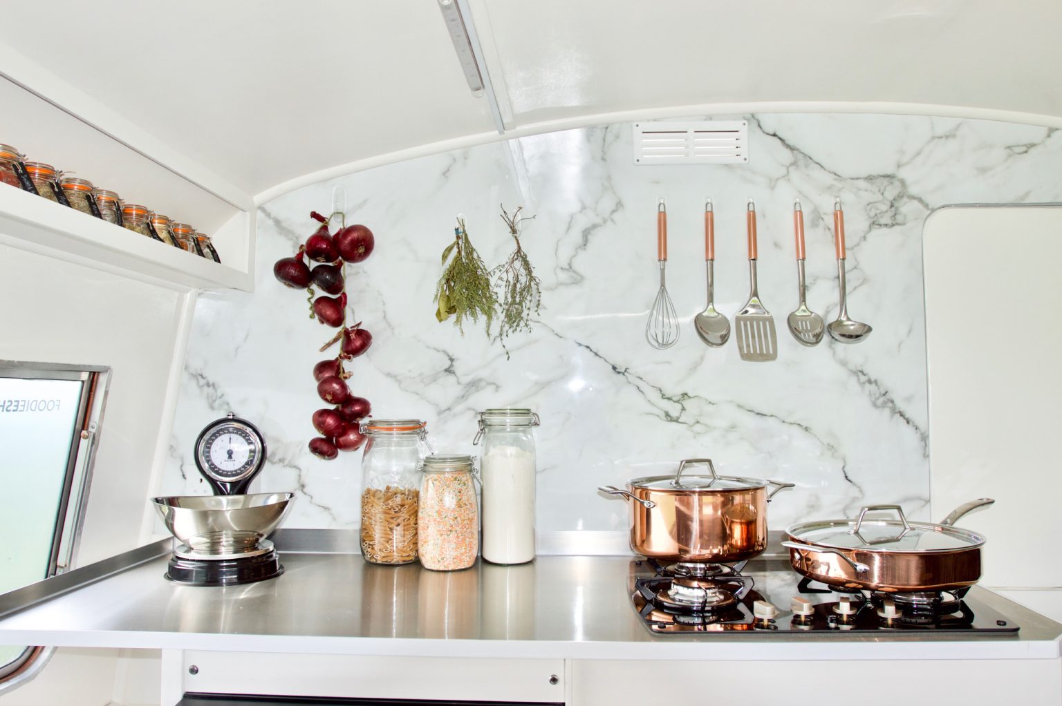 Mobile Demo Kitchen / Converted Caravan - The Used Kitchen Company