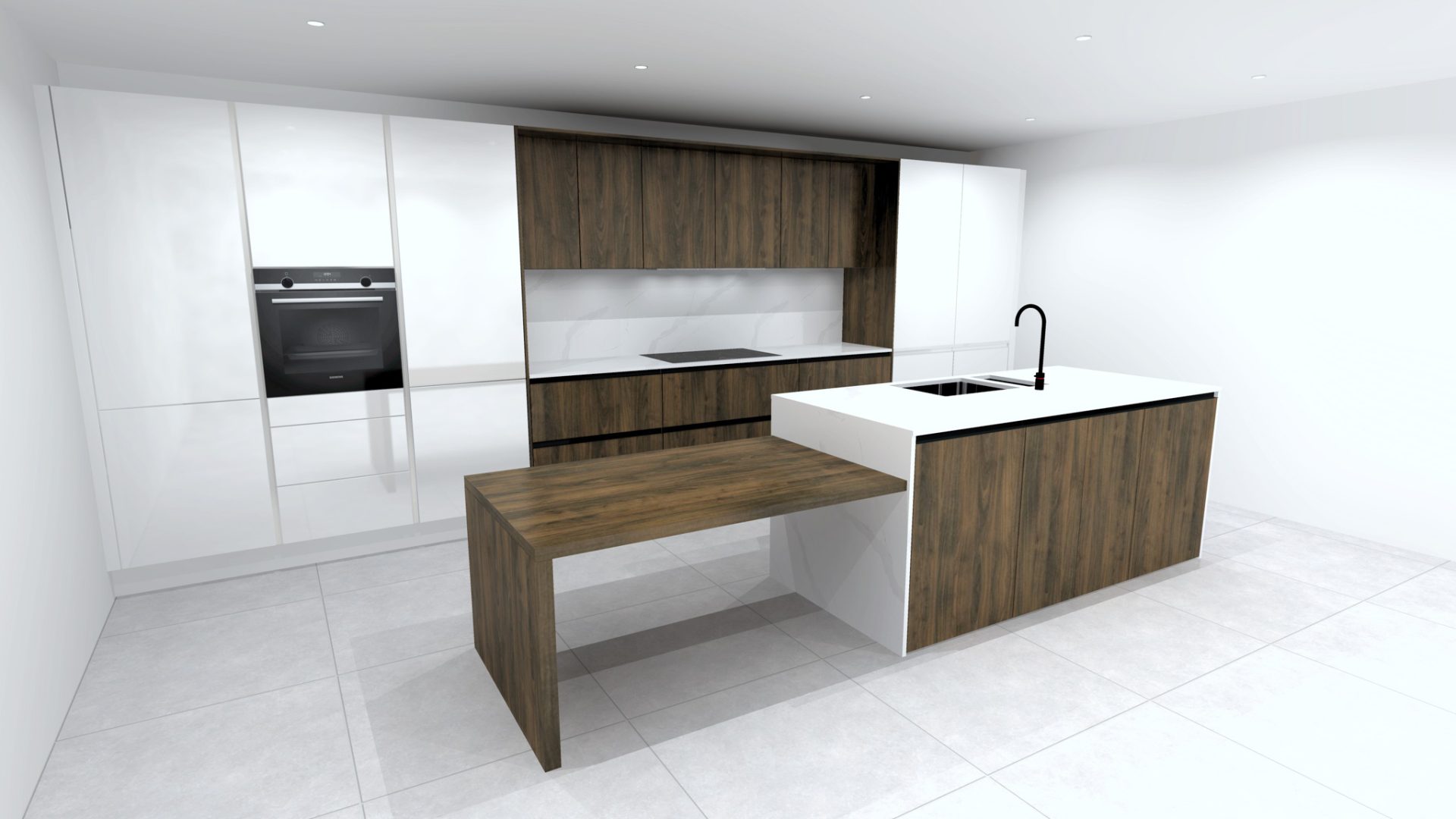 Brand New Hacker Systemat Kitchen With Island - The Used Kitchen Company
