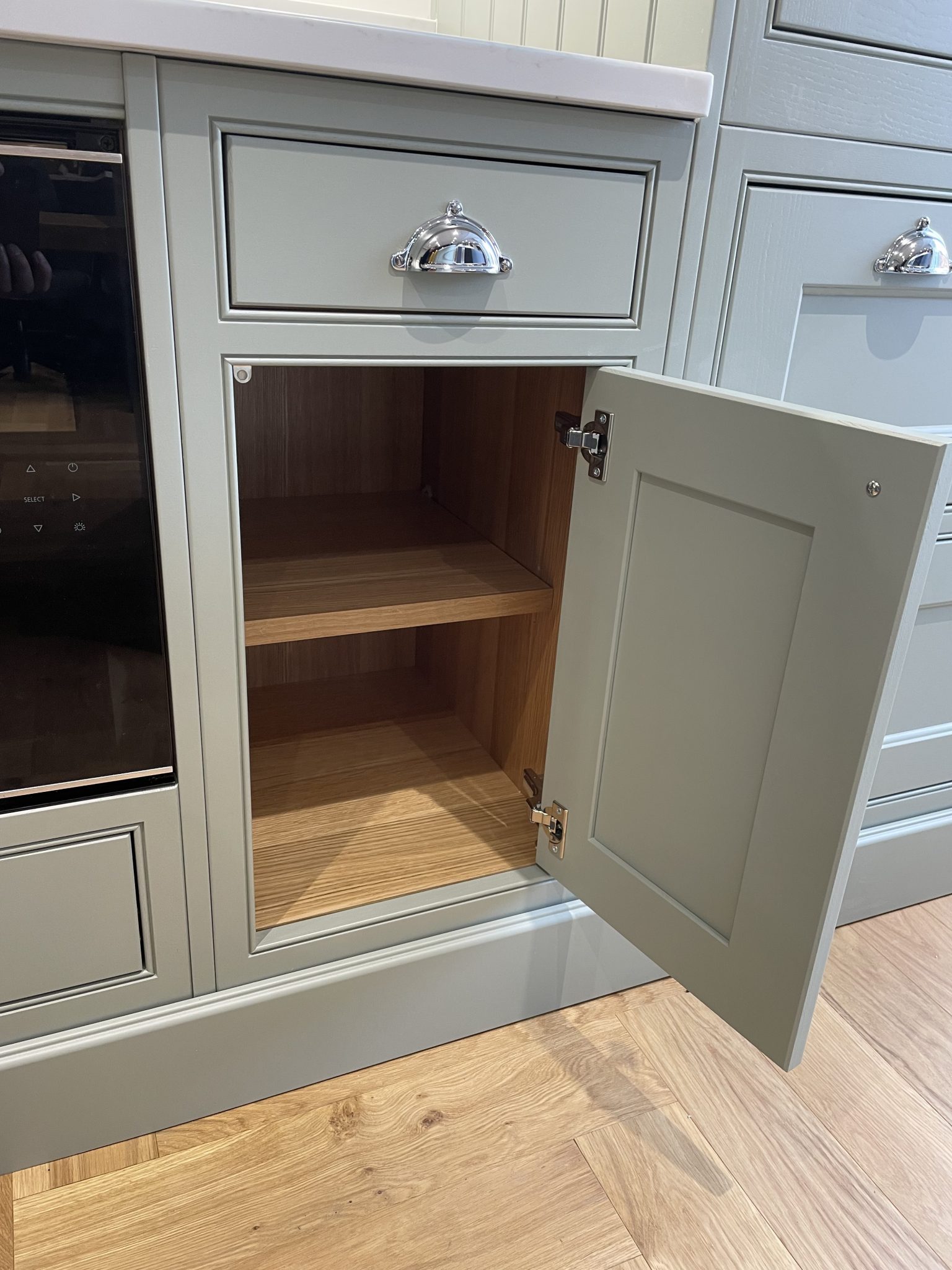 Ex Display In Frame Painted Burbidge Kitchen With Worktops and ...