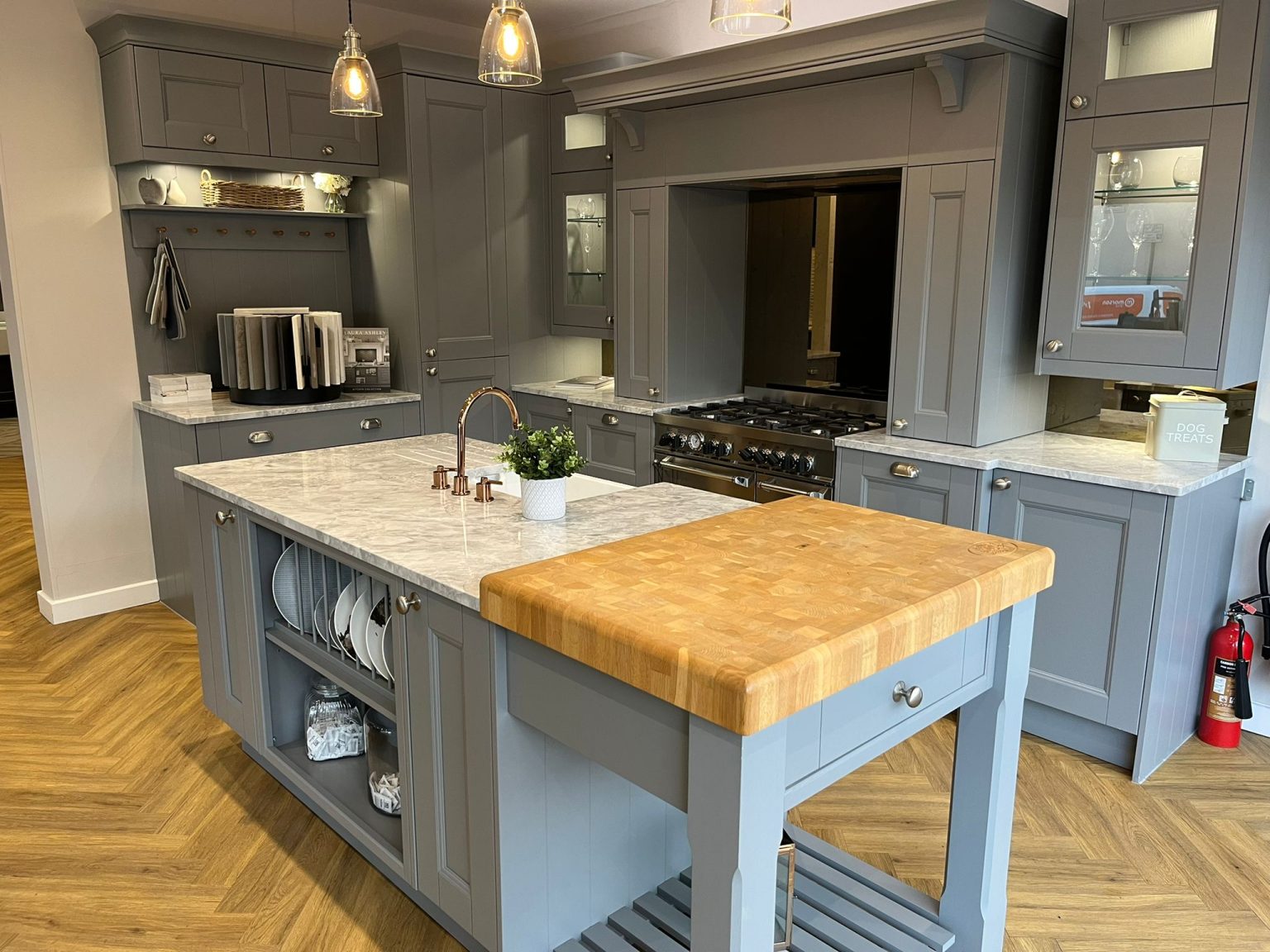 Ex Display Laura Ashley Rosedale Kitchen With Island and Worktops - The ...