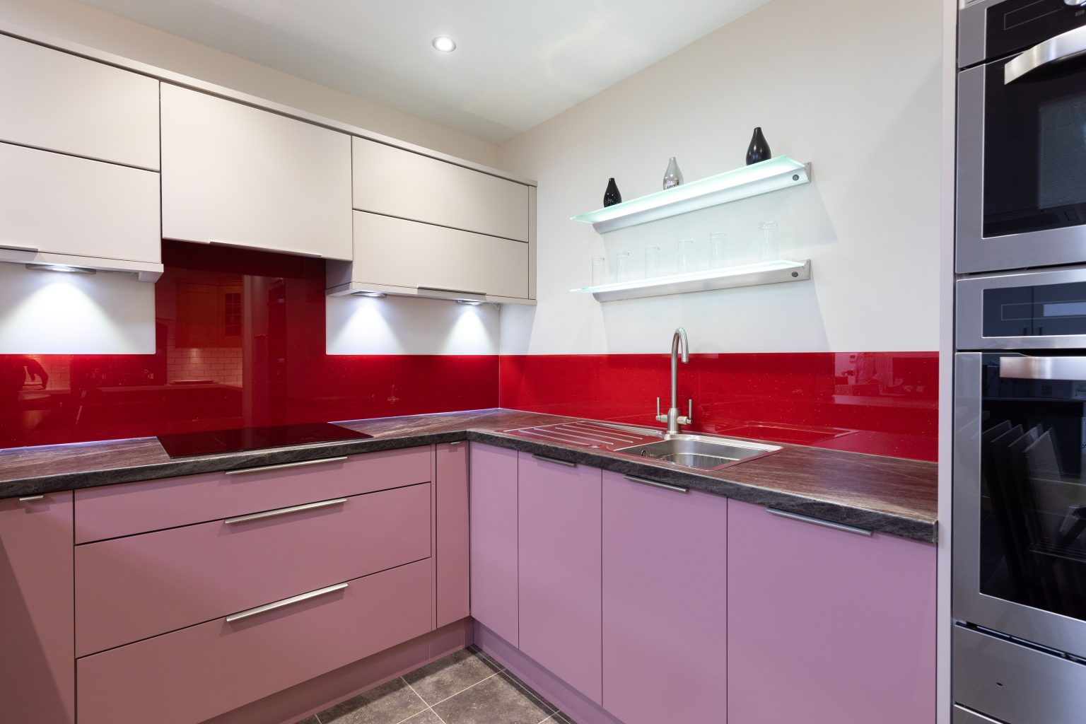 Ex Display Masterclass Pink Kitchen with Worktops and Appliances