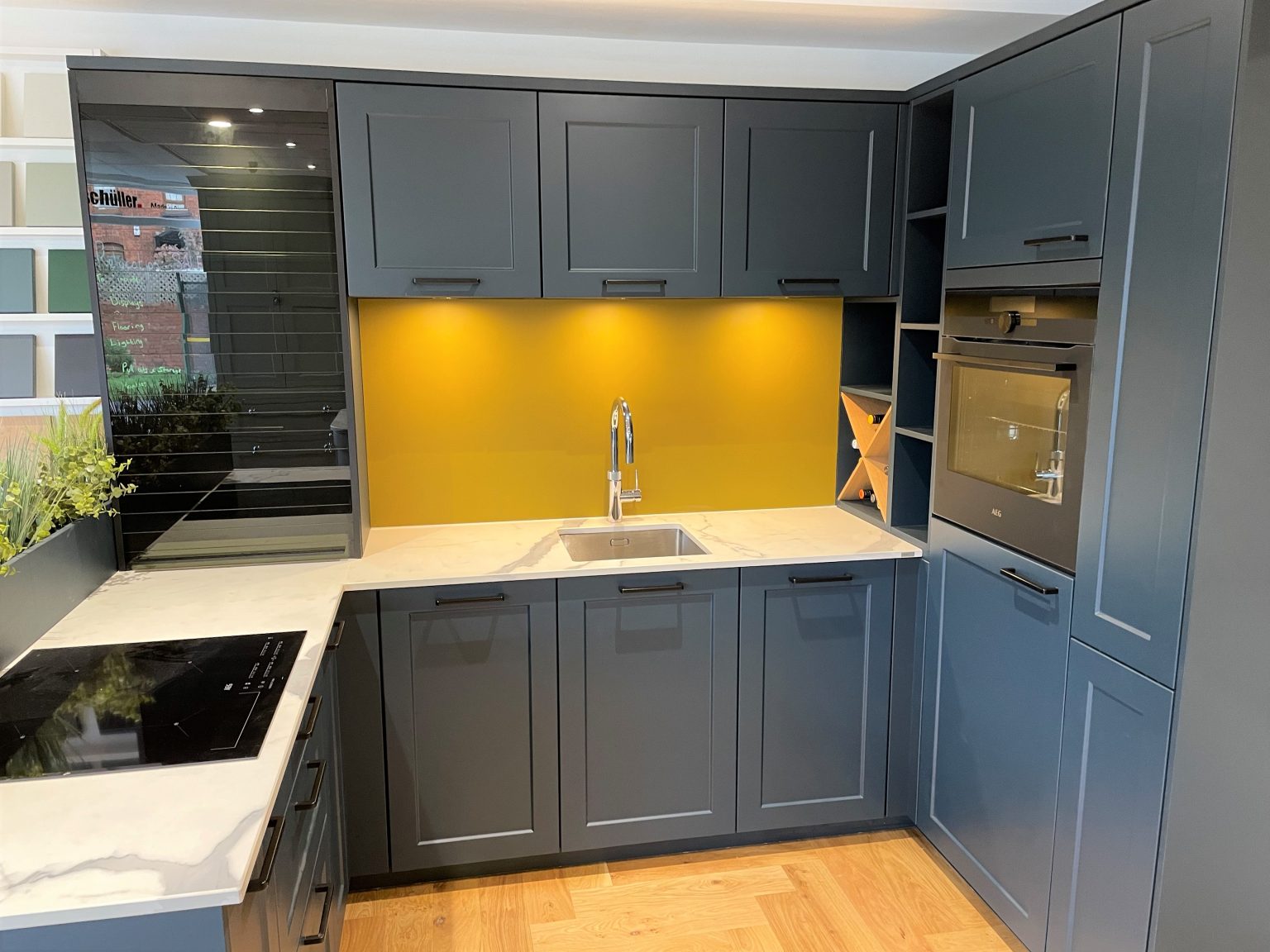 Ex Display Schuller Vienna Deep Blue Kitchen with Appliances