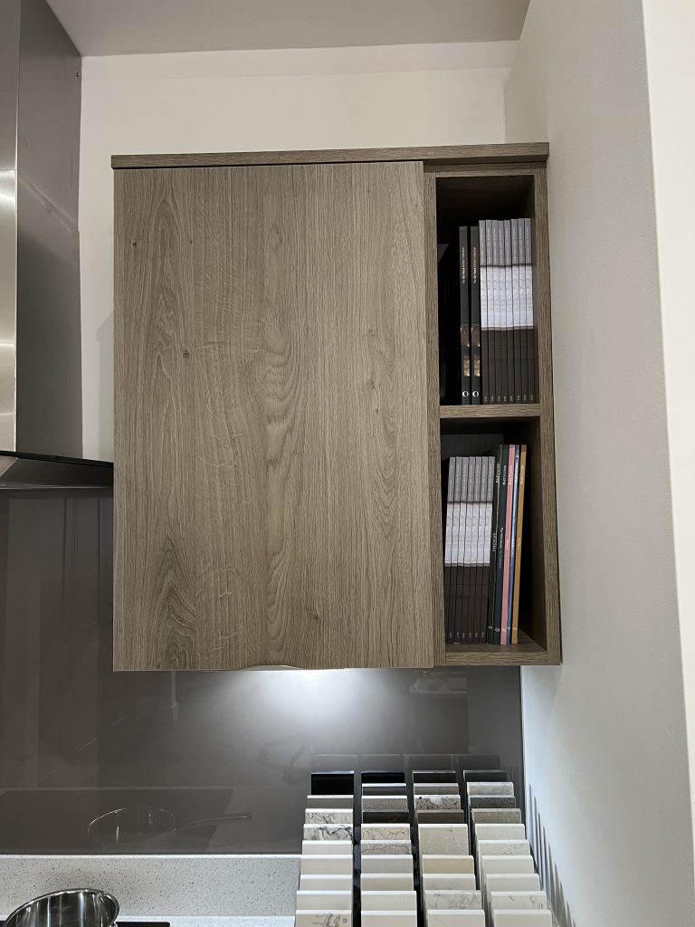 Ex Display Truffle Brown Denver Oak Kitchen with Silestone Worktops and ...