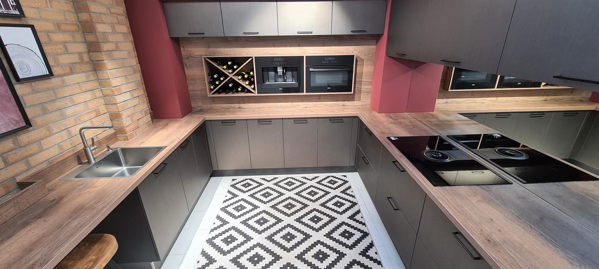 Ex Display Hacker Steel metallic dark brushed Kitchen, with Appliances ...