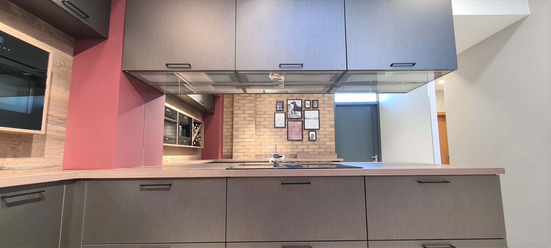 Ex Display Hacker Steel metallic dark brushed Kitchen, with Appliances ...