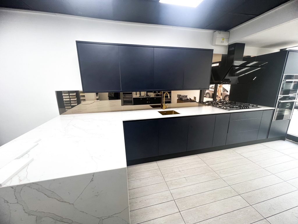 Ex Display Howdens Kitchen with Quartz Calacatta Gold Worktops - The ...