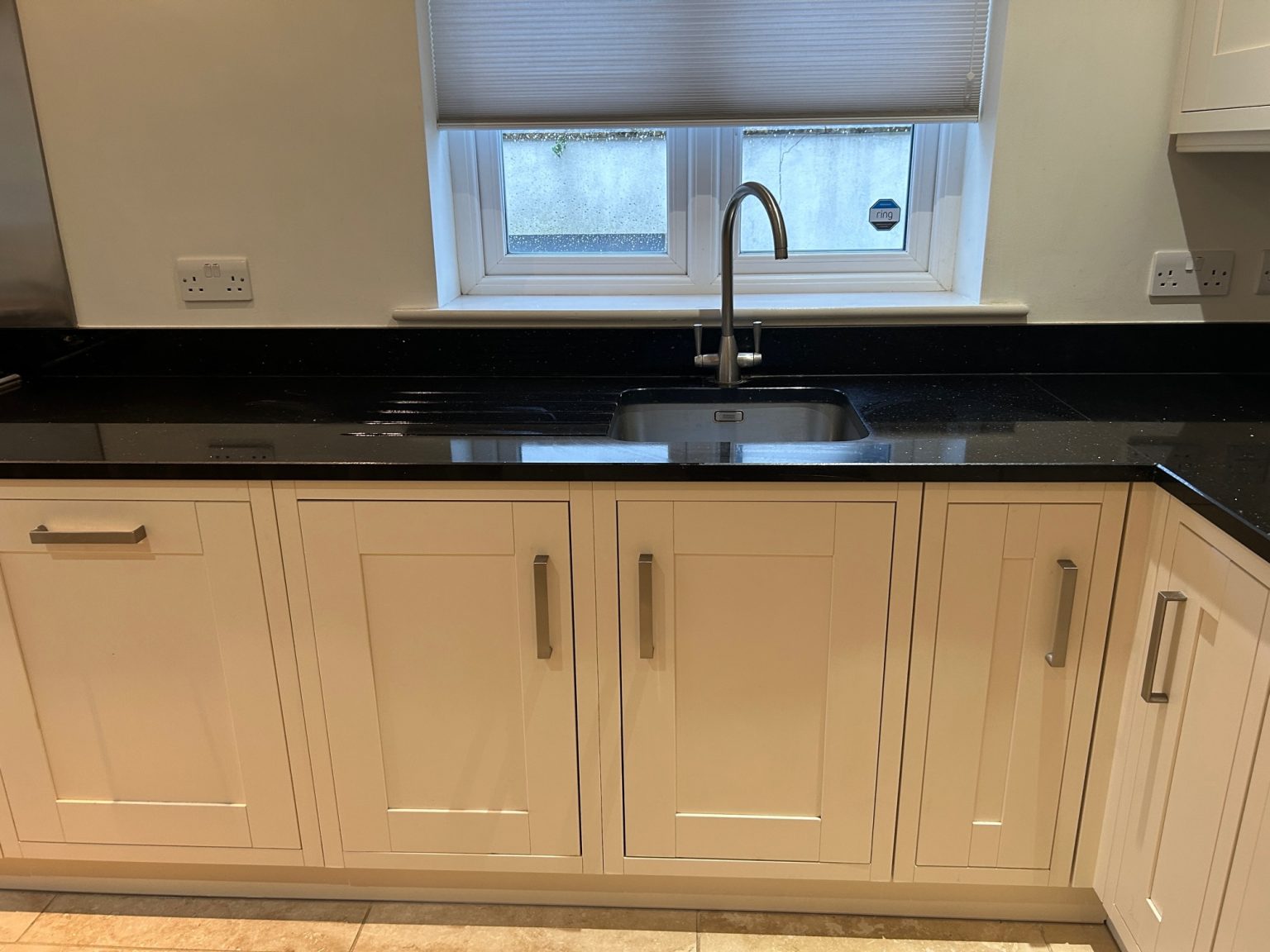 Howdens Burford Cream Kitchen With Island, Granite Worktops and ...
