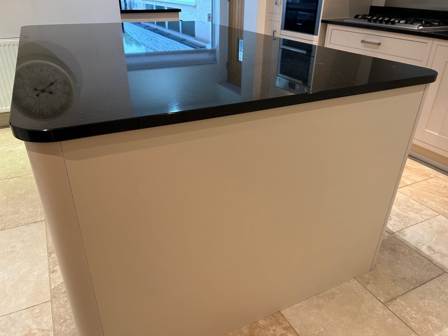 Howdens Burford Cream Kitchen With Island, Granite Worktops and ...