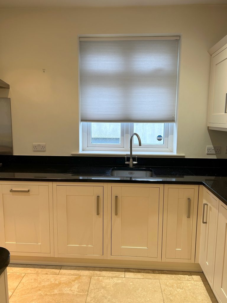 Howdens Burford Cream Kitchen With Island, Granite Worktops and ...
