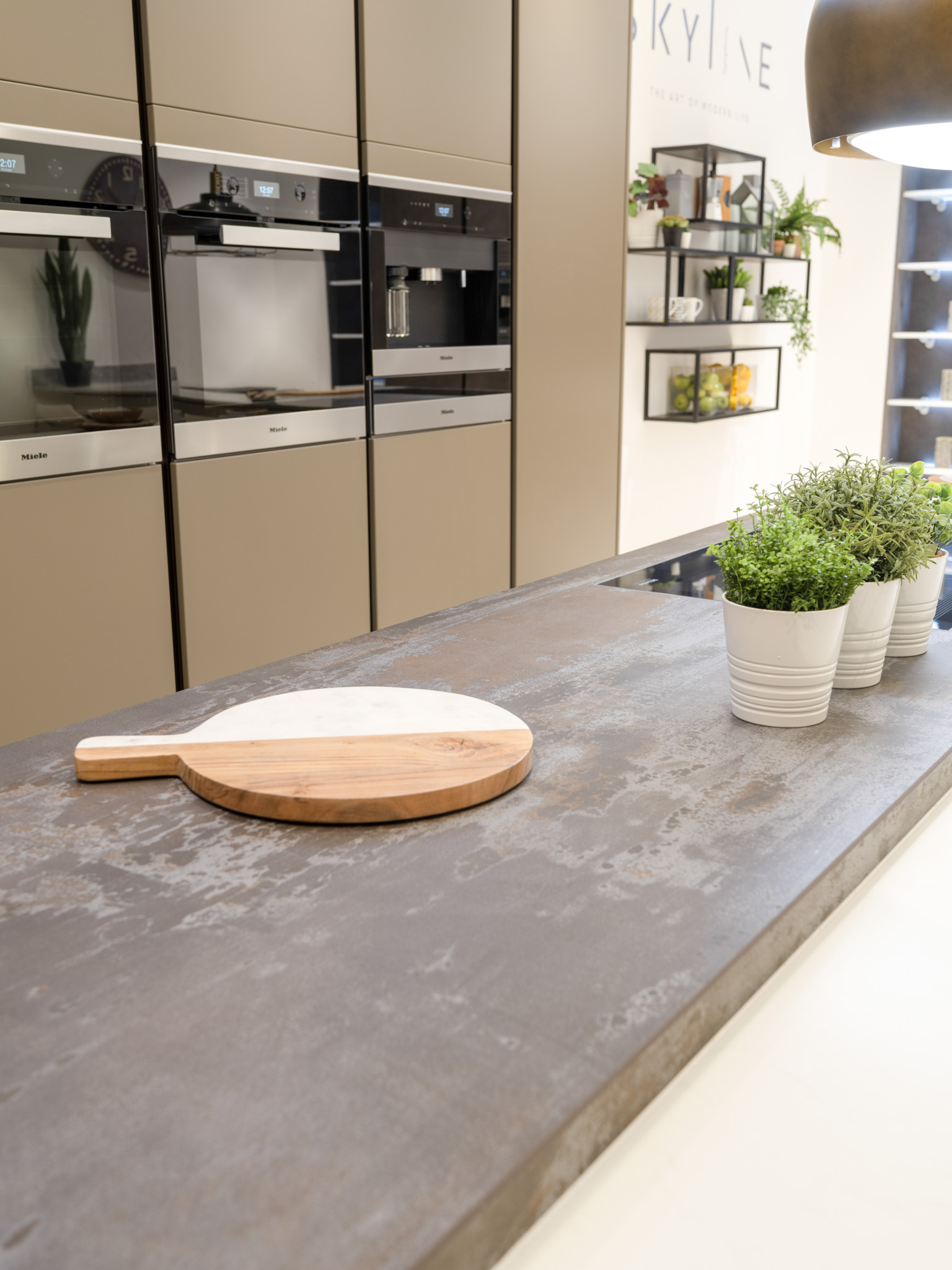 Ex Display Linear Avant Painted Symphony Kitchen with Island, Worktops ...