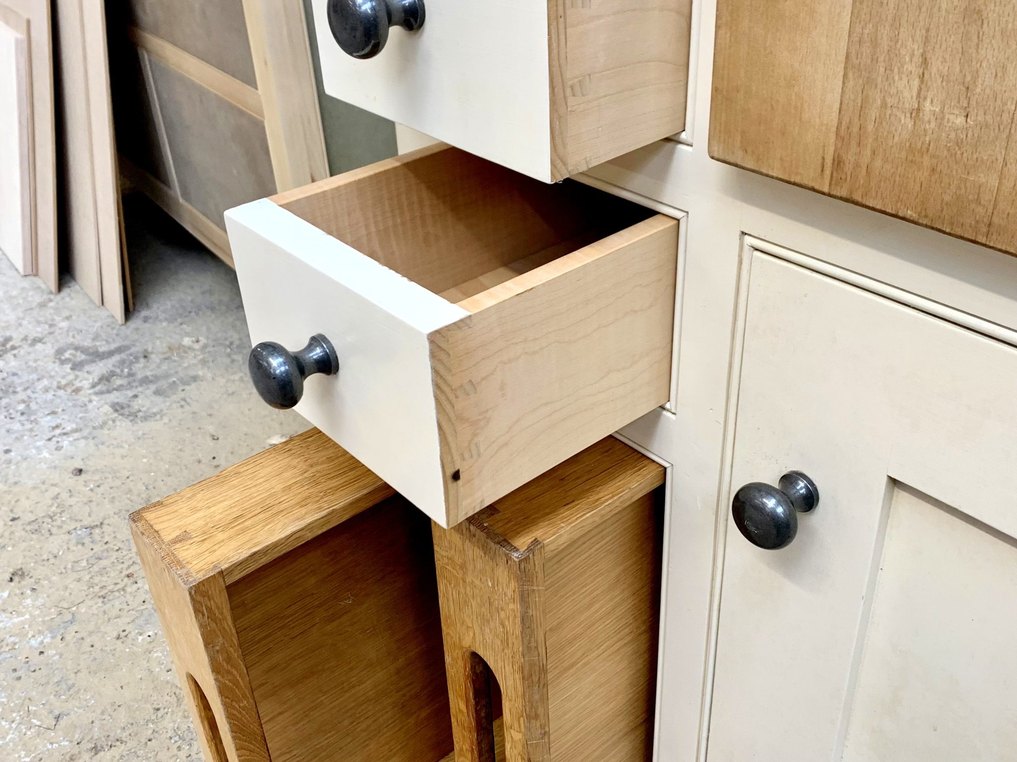 Bespoke Painted Secret Drawer Kitchen Island with Worktops - Used - The ...