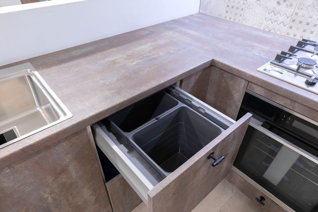 Ex Display German Oxide and Cashmere Kitchen with Solid Laminate ...