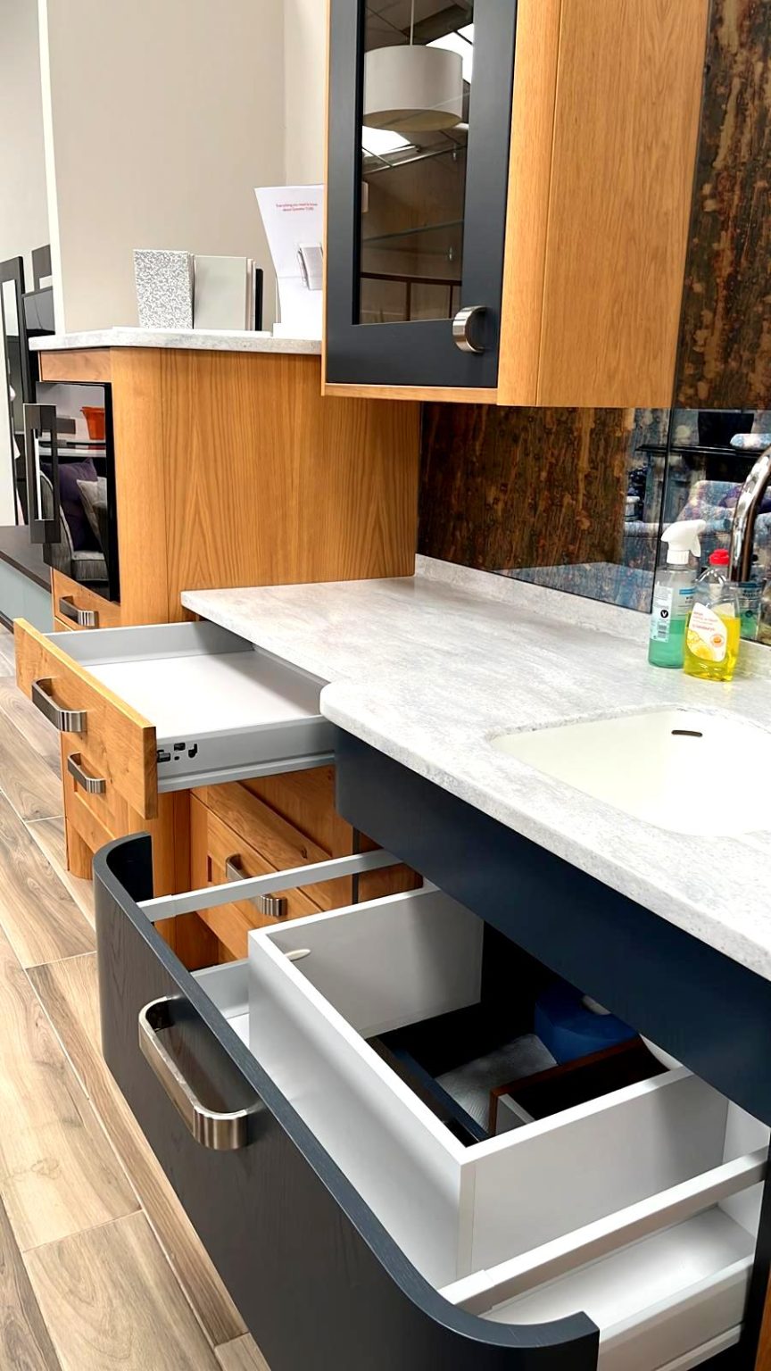 Ex Display Callerton Deco Shaker Kitchen with Island and Worktops - The ...