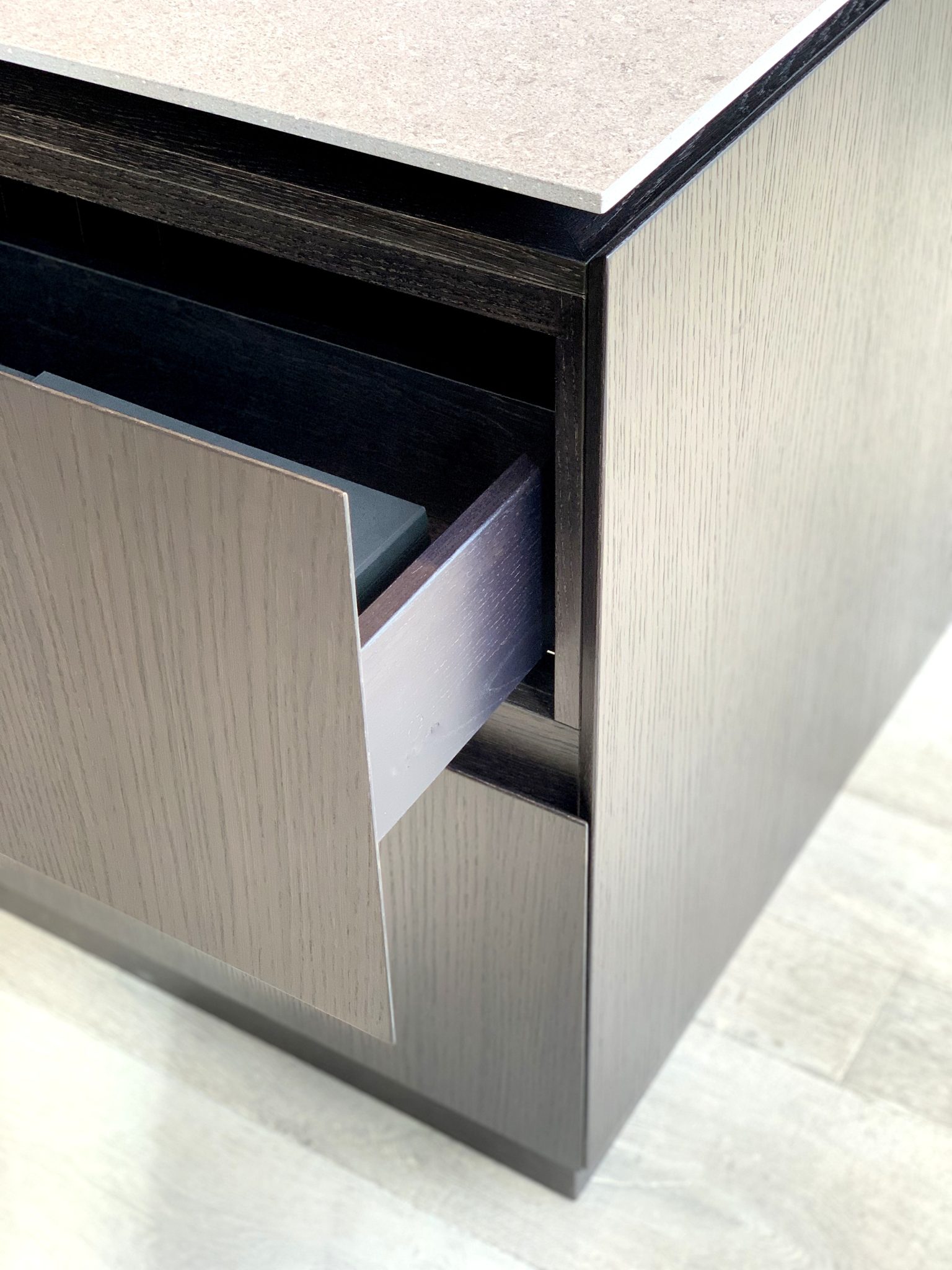 Ex Display Designer Italian Kitchen with Island, Larder Unit, Worktops ...