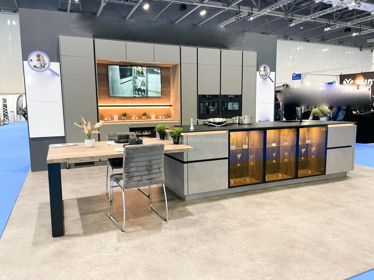 Ex Exhibition Kutchenhaus Kitchen With Island, Table, Laminate Worktops ...