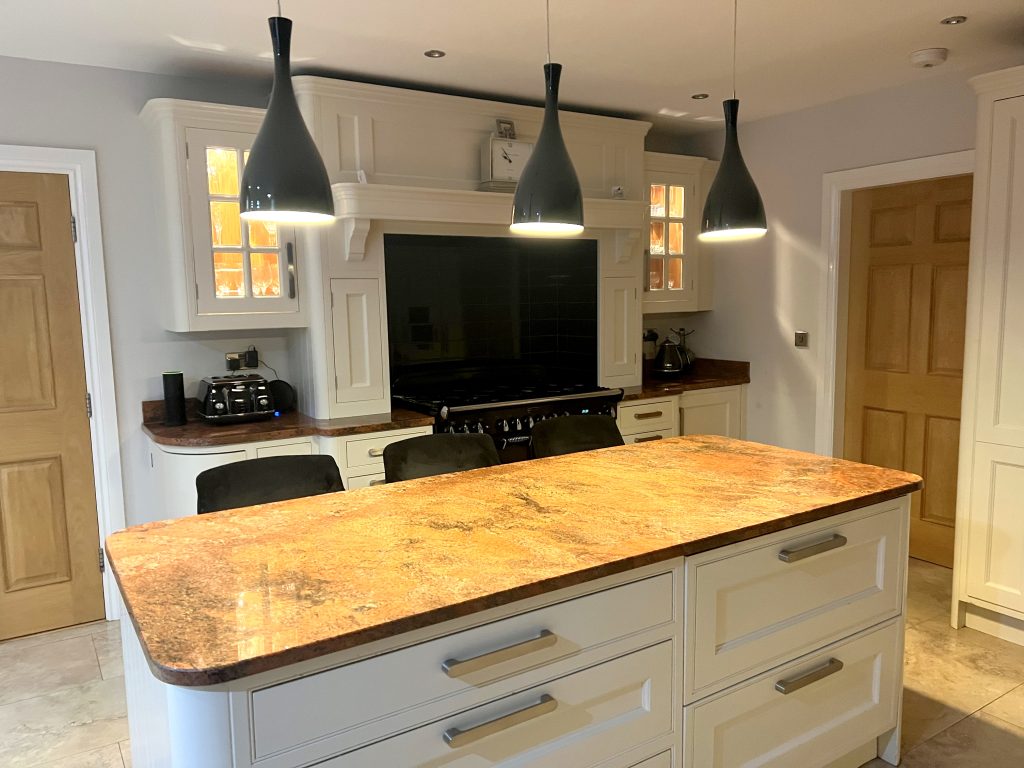 Bespoke Painted Inframe Kitchen with Island, Worktops and Appliances ...