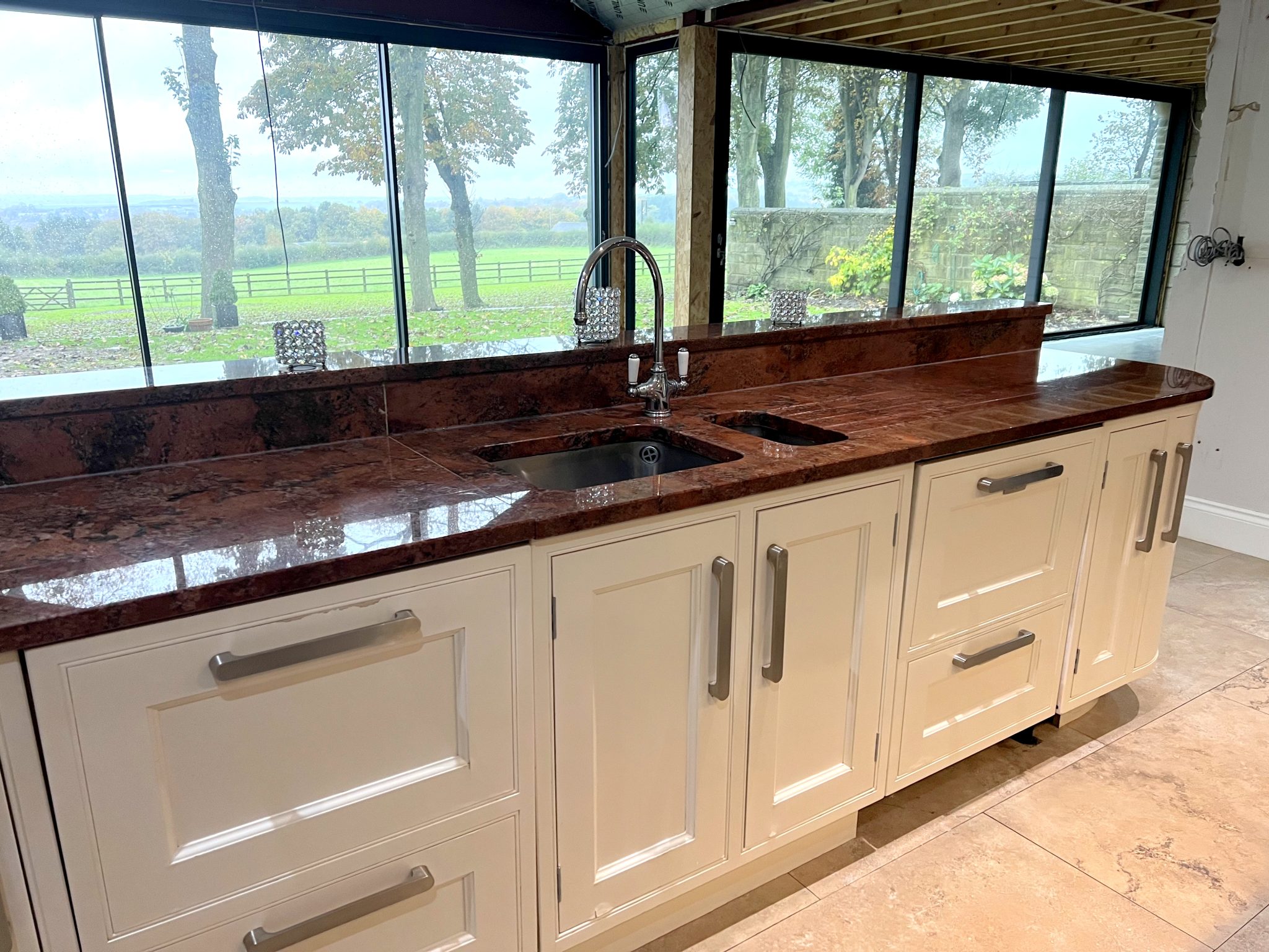 Bespoke Painted Inframe Kitchen with Island, Worktops and Appliances ...