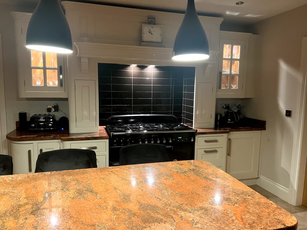 Bespoke Painted Inframe Kitchen with Island, Worktops and Appliances ...