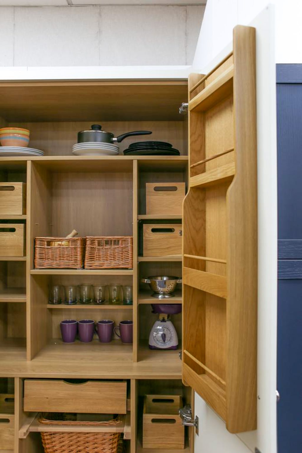 Ex Display Edwardian Painted Ivory Sheraton Kitchen with Larder ...