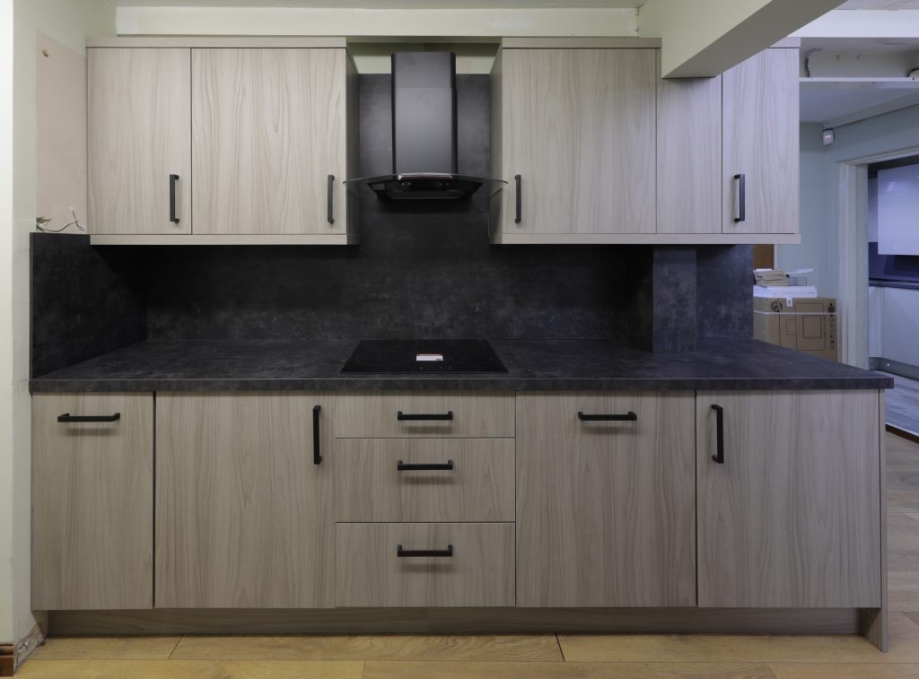 Ex Display Symphony Grey Walnut Kitchen With Worktop and Appliances ...