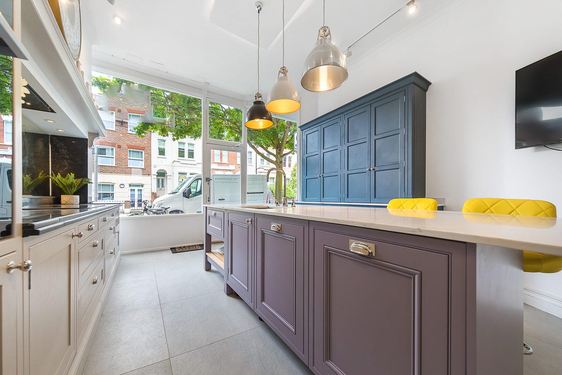 Ex Display Large Bespoke Inframe Painted Kitchen with Island, Pantry ...