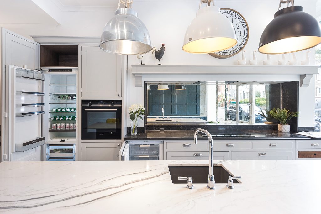 Ex Display Large Bespoke Inframe Painted Kitchen with Island, Pantry ...