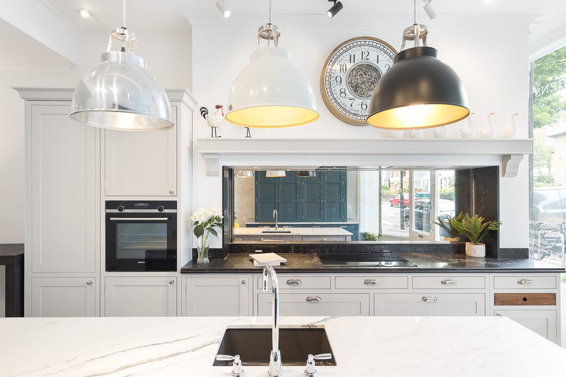 Ex Display Large Bespoke Inframe Painted Kitchen with Island, Pantry ...