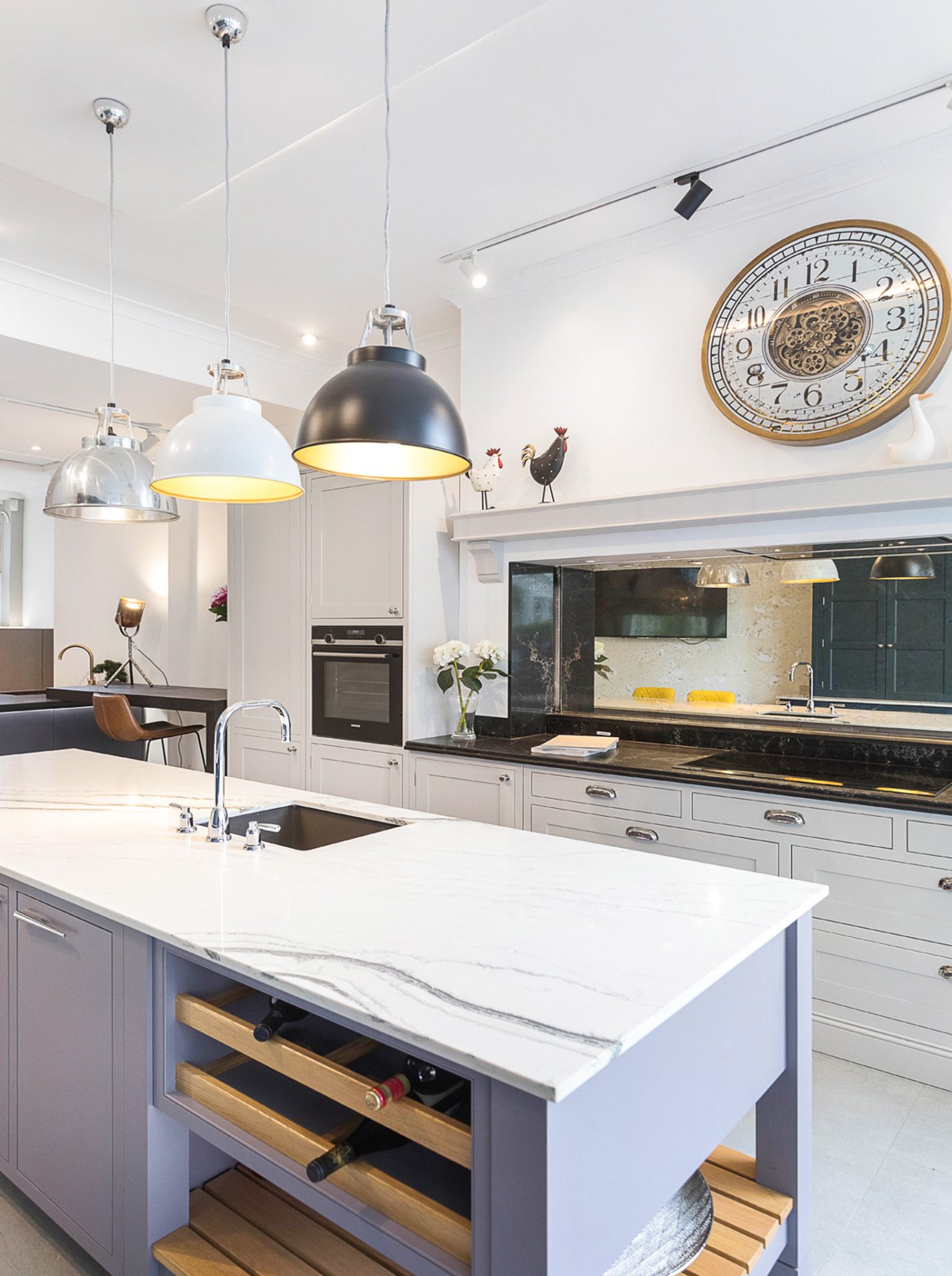 Ex Display Large Bespoke Inframe Painted Kitchen with Island, Pantry ...