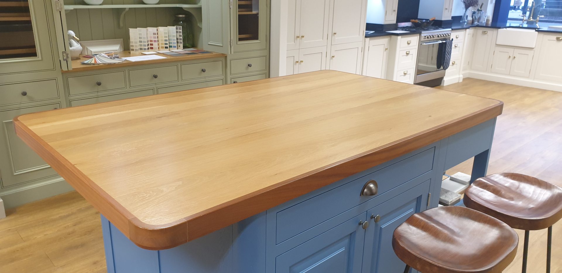 Ex Display Hand Painted Blue Inframe Shaker Island - The Used Kitchen ...