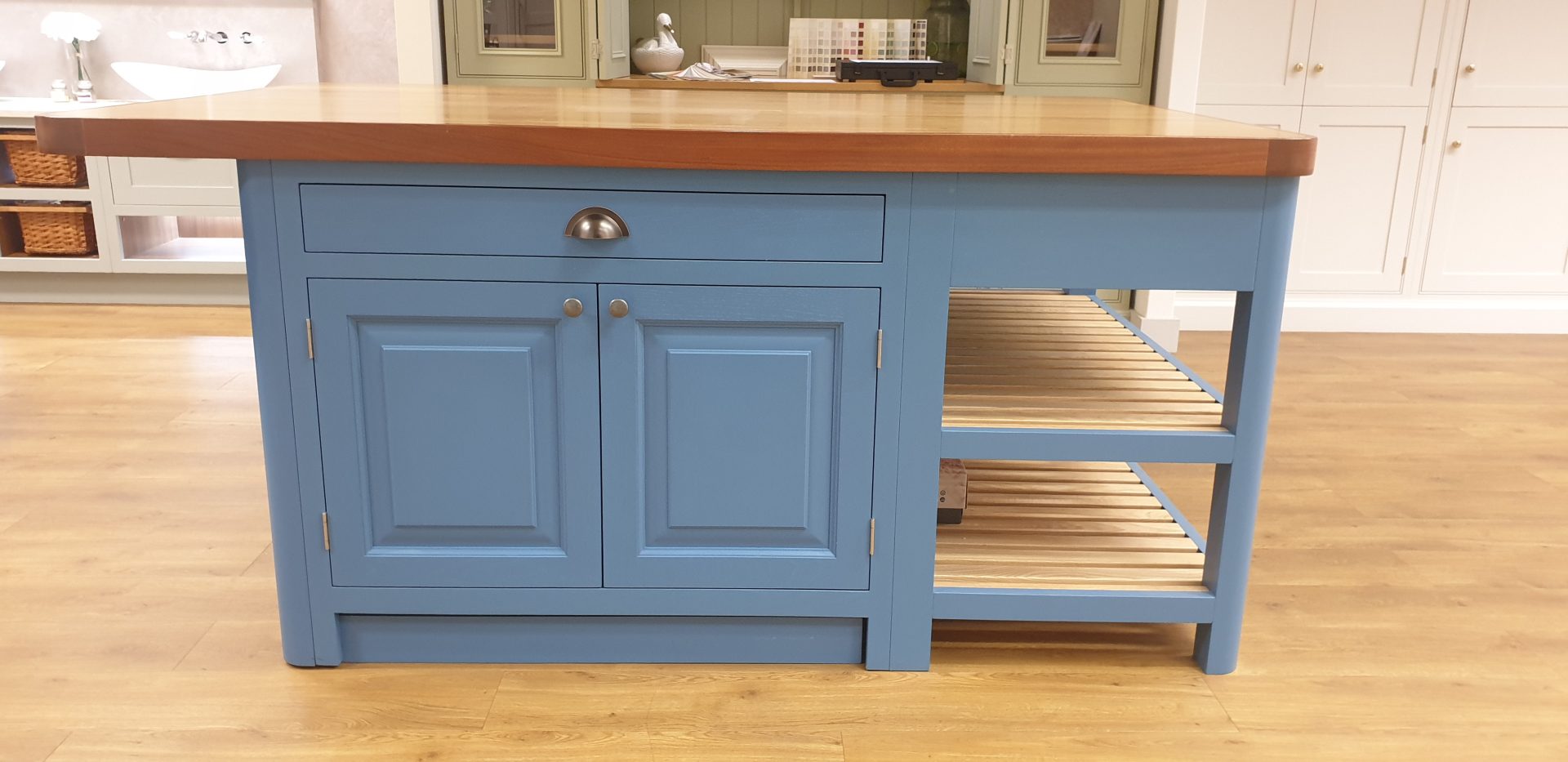 Ex Display Hand Painted Blue Inframe Shaker Island - The Used Kitchen ...
