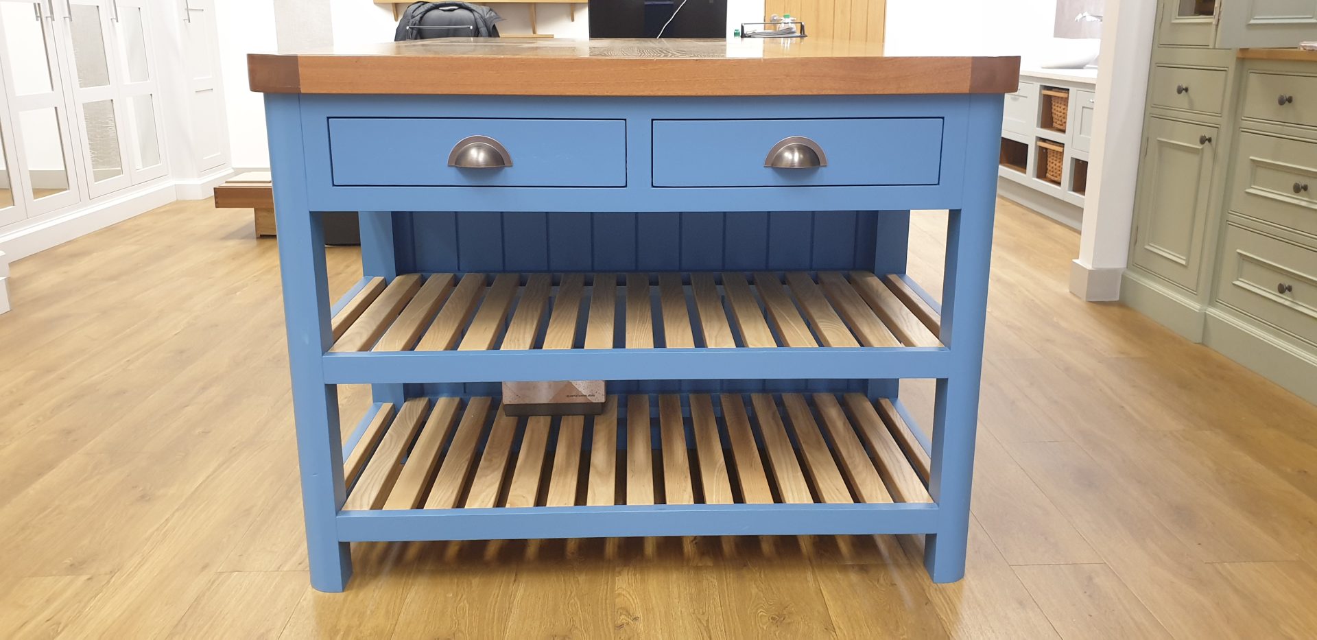 Ex Display Hand Painted Blue Inframe Shaker Island - The Used Kitchen ...